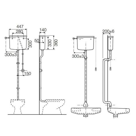 Valsir Murex External Toilet Flush Cistern With Chain 6l
