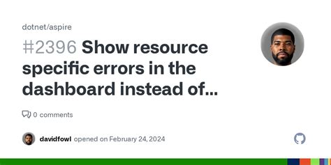 Show Resource Specific Errors In The Dashboard Instead Of The Console