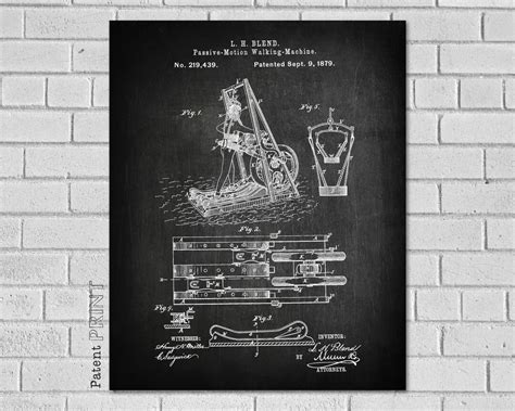 Treadmill Patent Print Walking Machine Patent Passive Motion