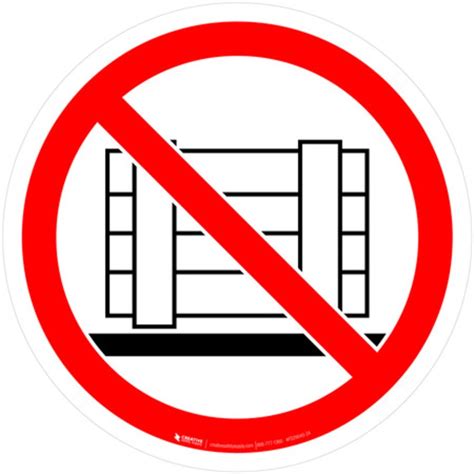 Do Not Obstruct Prohibition Iso Floor Sign Comprehensive Safety