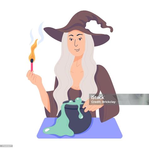 Witch Cauldron Stock Illustration Download Image Now Adult Avatar