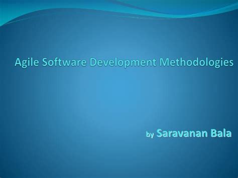 Ppt Agile Software Development Methodologies Powerpoint Presentation Id