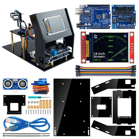 Buy Lafvin Simulation Ultrasonic Radar Sensor Module Diy Kit 180 Degree
