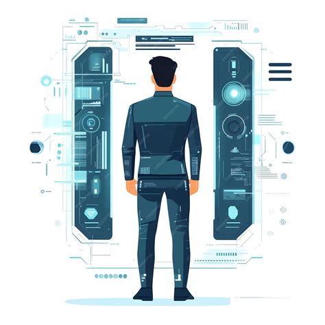 Flat Ai Powered Digital Identity Frame Concept As A Clean Border Frame Featuring Biometric