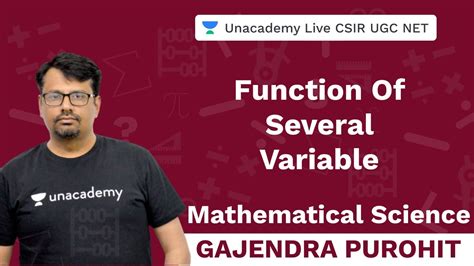 Real Analysis Function Of Several Variable Mathematical Science CSIR UGC NET Gajendra