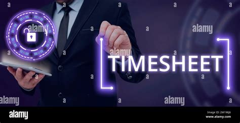 Conceptual Display Timesheet Business Approach Graphical Representation Of Period Time On Which