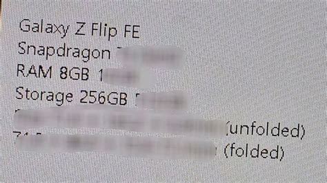 Galaxy Z Fold Fe And Galaxy Z Flip Fe Are Releasing Later This Year Chipset Information Unveiled