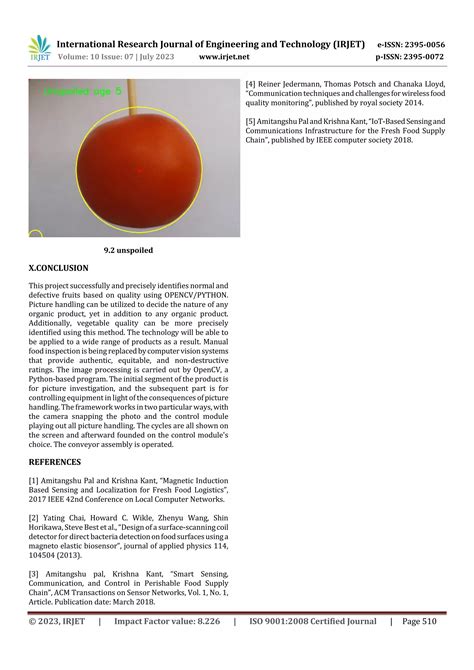 An Image Processing Approaches On Fruit Defect Detection Using Opencv Pdf