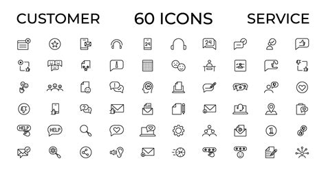 Customer Service Icon Set Containing Customer Satisfied Assistance Experience Feedback