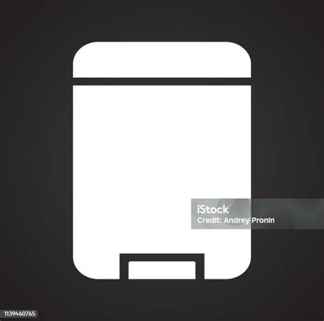 그래픽 및 웹 디자인에 대 한 배경에 휴지통 아이콘입니다 간단한 벡터 기호입니다 웹 사이트 버튼 또는 모바일 앱에 대 한 인터넷 개념 기호입니다 0명에 대한 스톡 벡터 아트