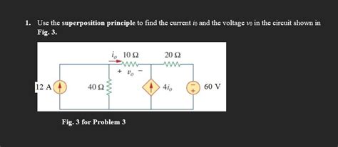 solved use the superposition principle to find the current