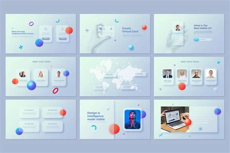 glassmorphism powerpoint animated template incl glass and glassmorphic
