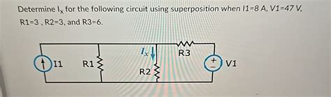 solved determine ix ﻿for the following circuit using
