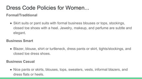 Dress Code Presentation Pptx