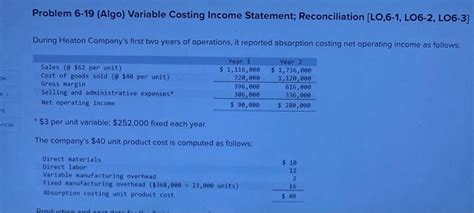 solved exercise 6 4 algo basic segmented income statement