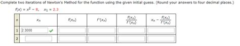 solved complete two iterations of newtons s method for the