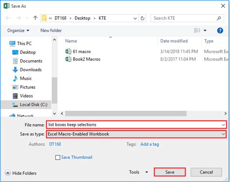 How To Save Or Retain Selections Of ActiveX List Boxes In Excel