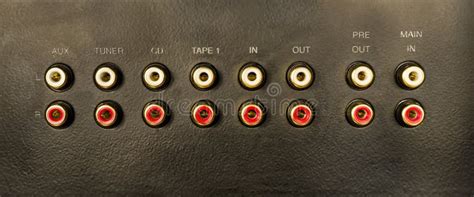 Input Output Audio Connectors Stock Image Image Of Tape Output 38162581