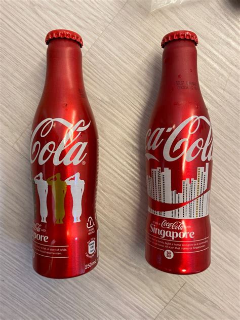 Sg50 Coca Cola Tin Bottle X 2 Hobbies And Toys Memorabilia