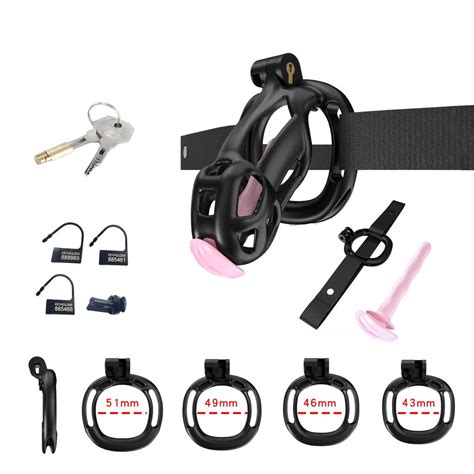 Black Cobra Chastity Small Kit With Belt And Urethral Cobrachastity