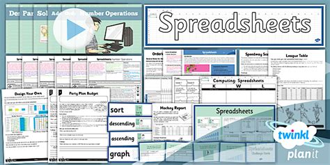 Computing Excel Spreadsheets Year Unit Pack Twinkl