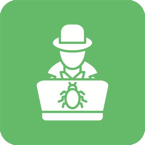 Hacker Glyph Round Corner Background Icon Vector Art At Vecteezy