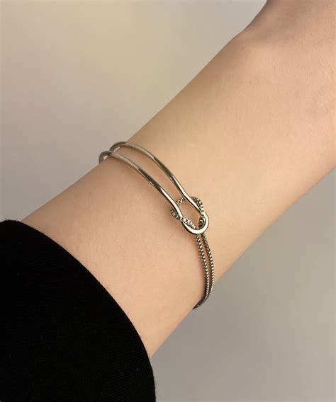 ⌚️11 한정특가⌚️ 당일출고 하프 레이어드 팔찌 우정 커플 써지컬 소원 각인 실 은 실버 매듭 체인 비즈 원석 팔찌 여친 생일 선물 여름 커플템 우정템 수영복 발레코어