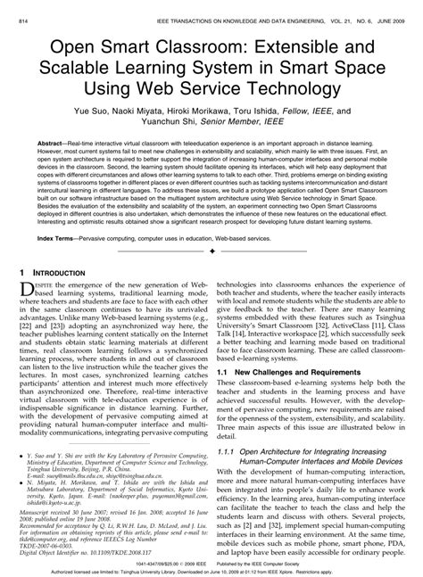 Pdf Open Smart Classroom Extensible And Scalable Learning System In