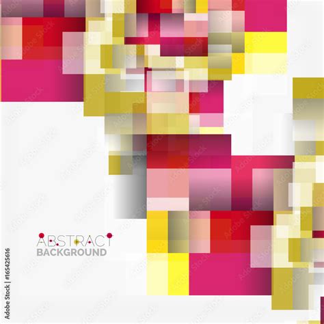 Abstract Blocks Template Design Background Simple Geometric Shapes On White Straight Lines And