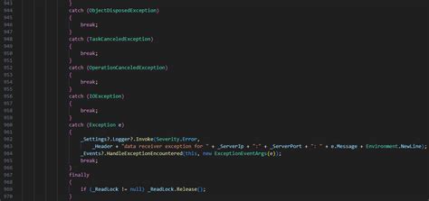 Precious Exceptions Silently Ignored · Issue 241 · Dotnetwatsontcp · Github
