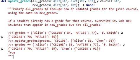 solved new grades dict[str ﻿int] ﻿none using the data