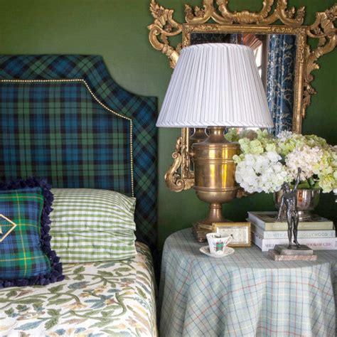 The Mayfair Headboard Shown In Ancient Campbell Tartan Scot Meacham