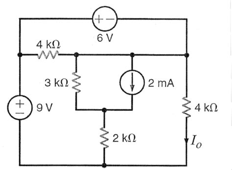 solved determine the current i0 in the circuit of fig 4 2