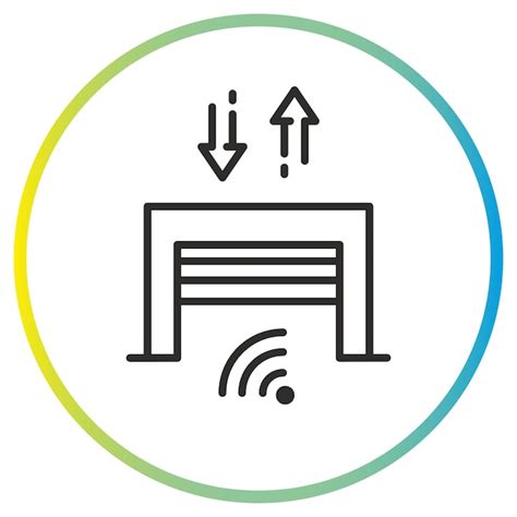 Premium Vector Garage Door Icon Remote Opening Automatic