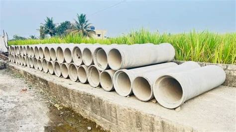 Round Steel Concret Rcc Cement Pipe Thickness 3 Size 6 To 36