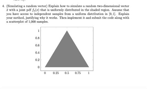 Solved 4 Simulating A Random Vector Explain How To