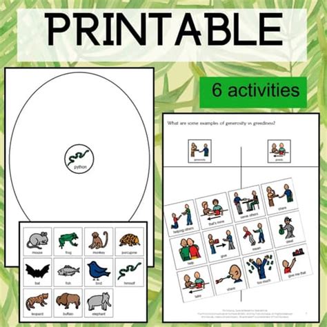 The Greedy Python Unit Read Aloud Books And Activities For Special Education