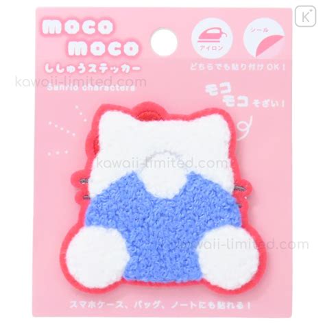 Japan Sanrio Patch Fluffy Embroidery Sticker For Cloth Surface Hello
