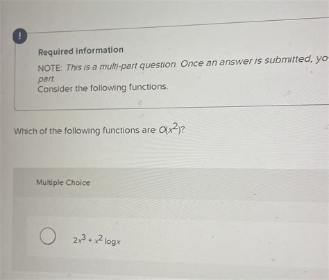 Solved Required Informationnote This Is A Multi Part