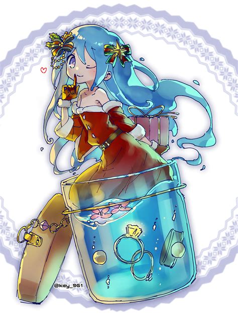 Key 961 Merc Merc Storia Merc Storia Highres 1girl Belt Bow Christmas Detached Sleeves