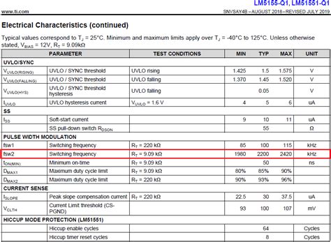 LM51551 Q1 Switching Frequency Tolerance Power Management Forum Power Management TI E2E