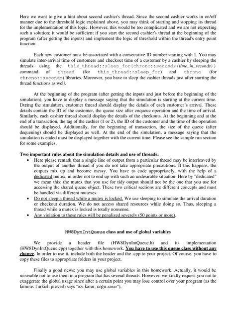 Homework 8 Simulation Of Grocery Store Checkout