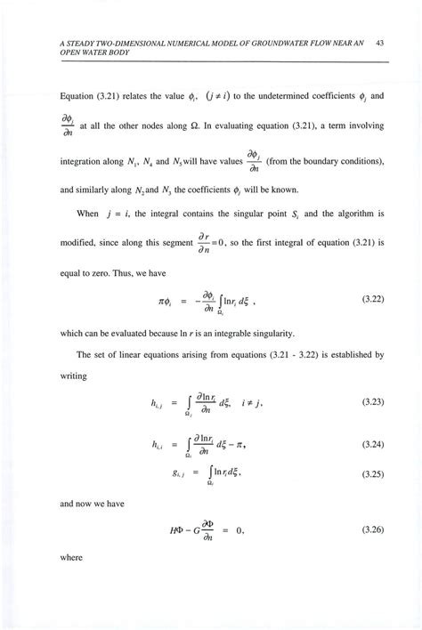 Mathematical Modelling Of Groundwater And Surface Water Interactions 7 O P E N W A T E R B O D