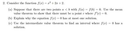 solved 2 consider the function f x x3 2x 2 a suppose
