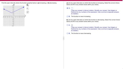 Solved Find The Open Intervals Where The Function Graphed