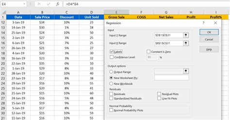 profit optimizer in excel using multiple regressionprofit optimizer in
