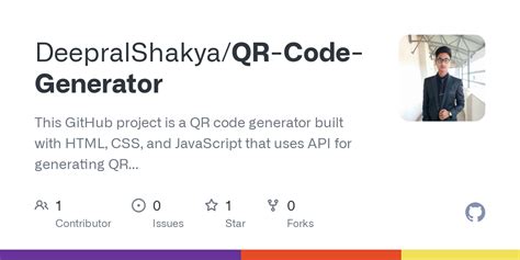 Github Deepralshakya Qr Code Generator This Github Project Is A Qr Code Generator Built With
