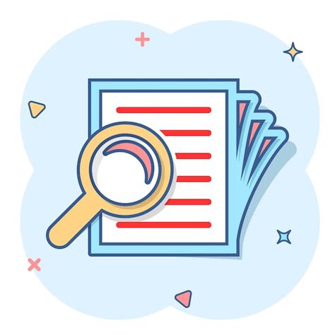 Premium Vector Scrutiny Document Plan Icon In Comic Style Review
