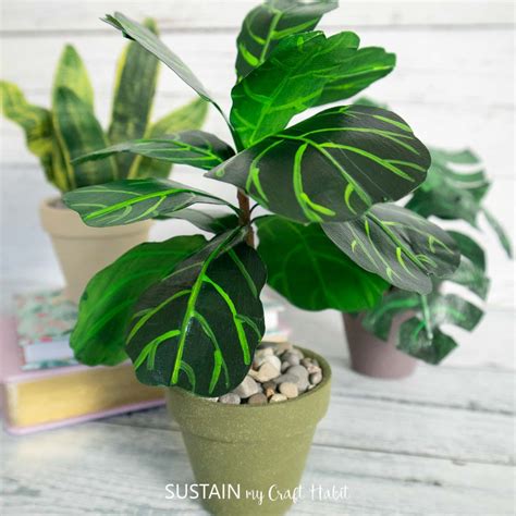 Diy Faux Fiddle Leaf Fig With Masking Tape