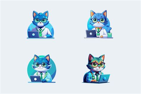 A Cute Smart Cat As A Software Engineer Premium Ai Generated Vector A Cute Smart Cat As A Software Engineer Premium Ai Generated Vector